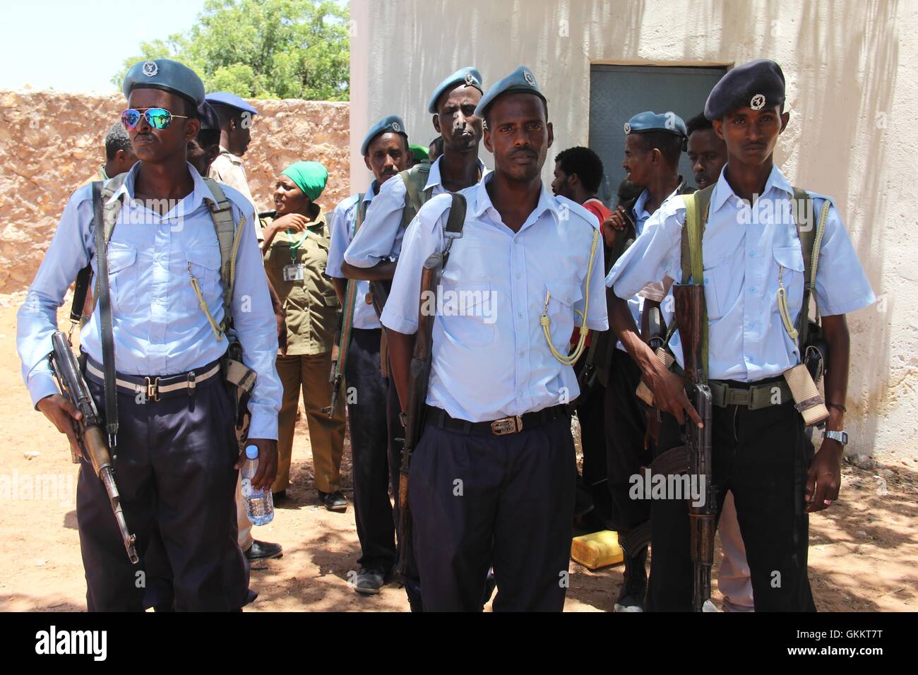 On March 20, 2016, newly deployed Somali police officers attended a ...