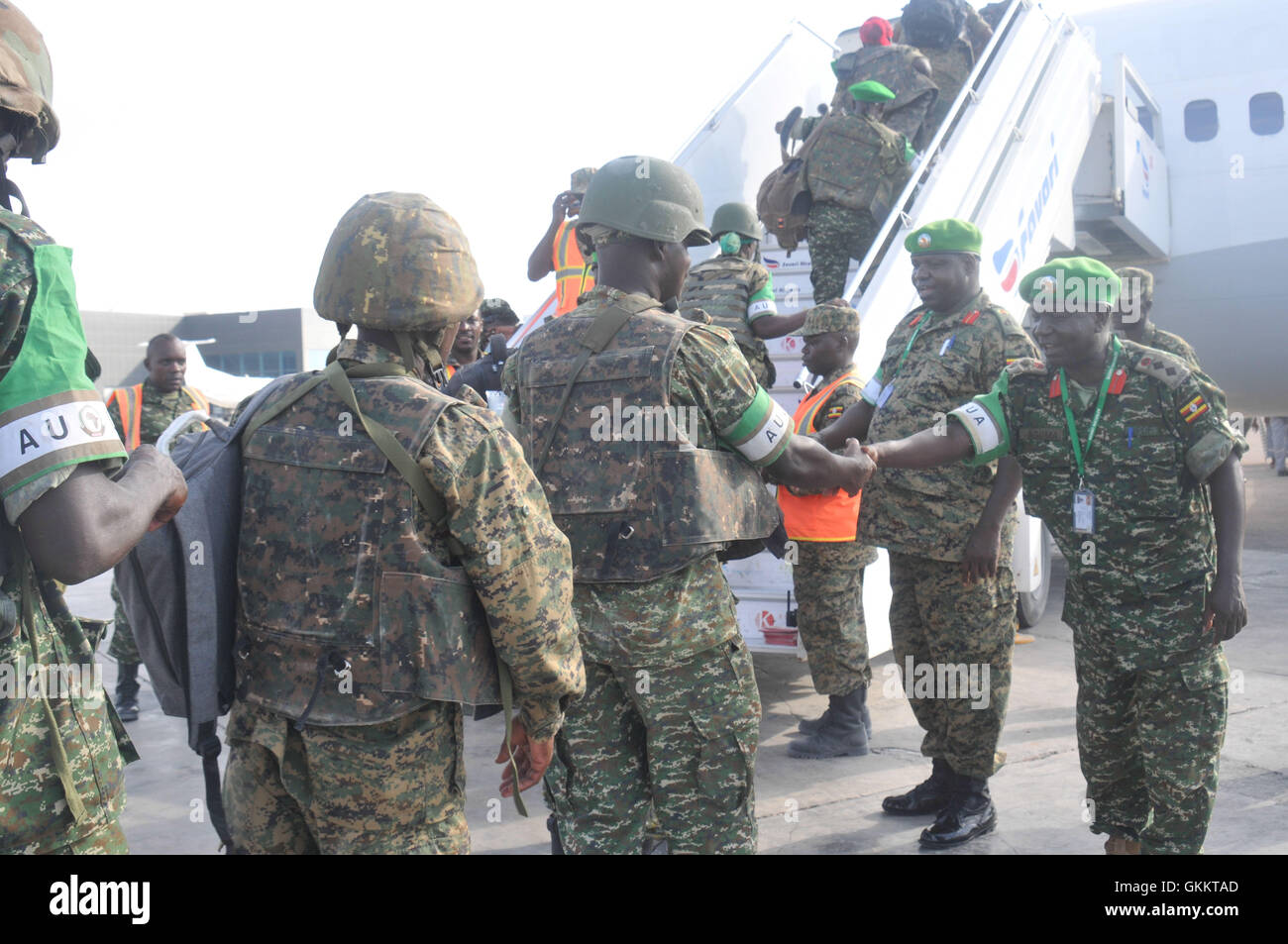 Uganda People's Defence Forces (UPDF) soldiers, serving as part of the ...