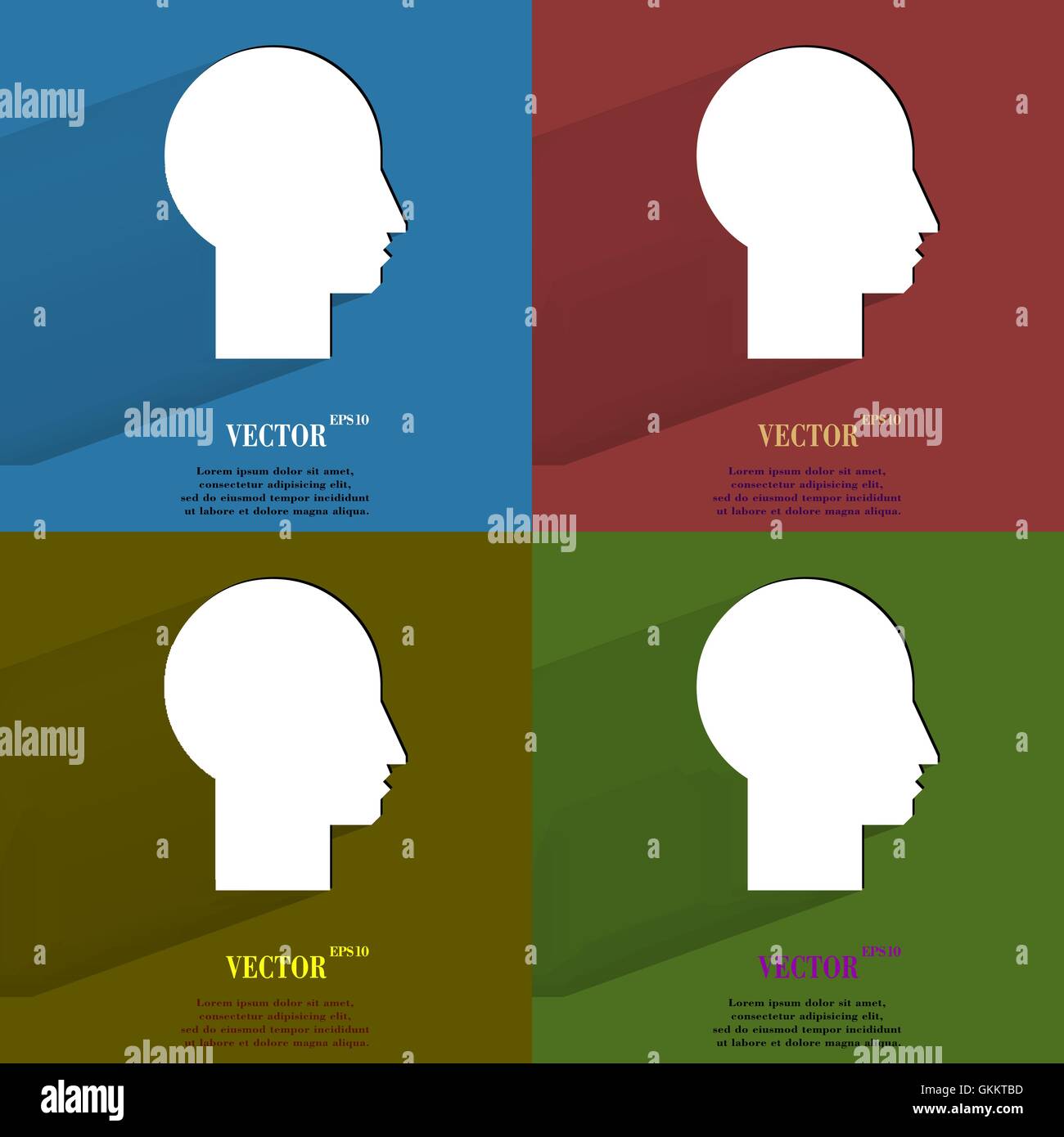 Human head color Stock Vector Images - Alamy