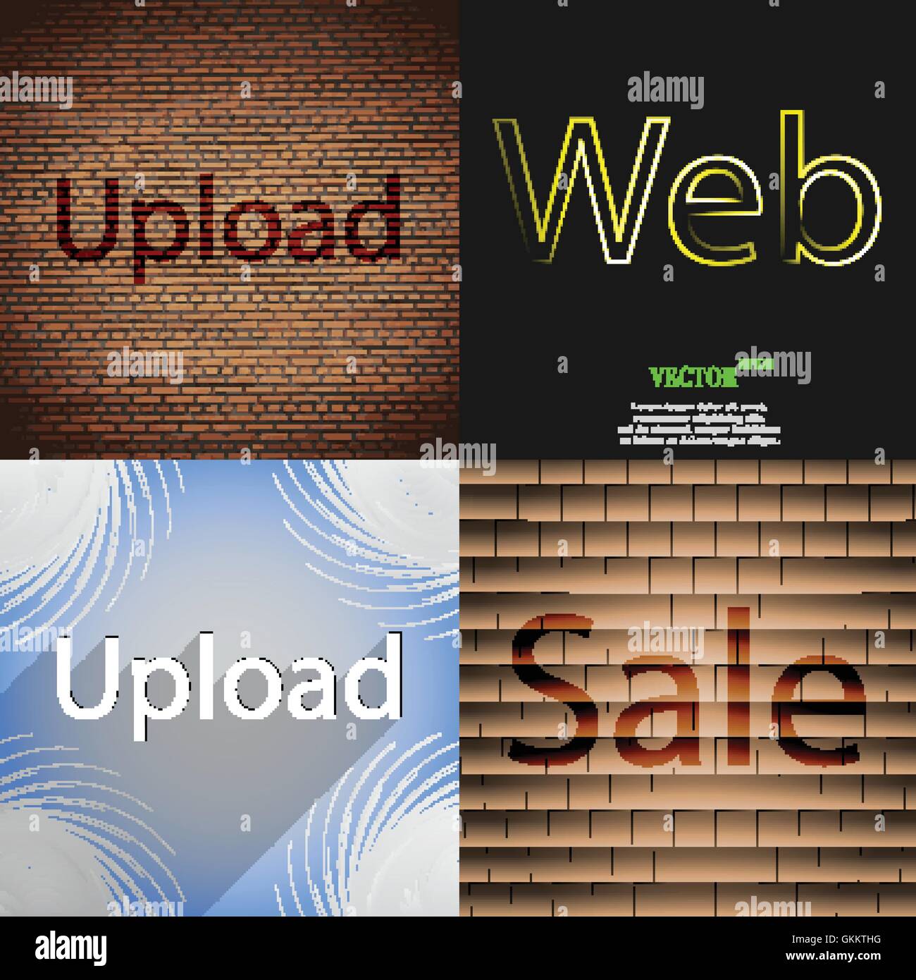 Set of the most popular web design icons on abstract background Stock ...