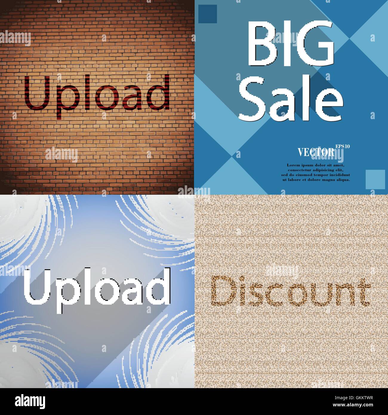 Set of the most popular web design icons on abstract background Stock ...