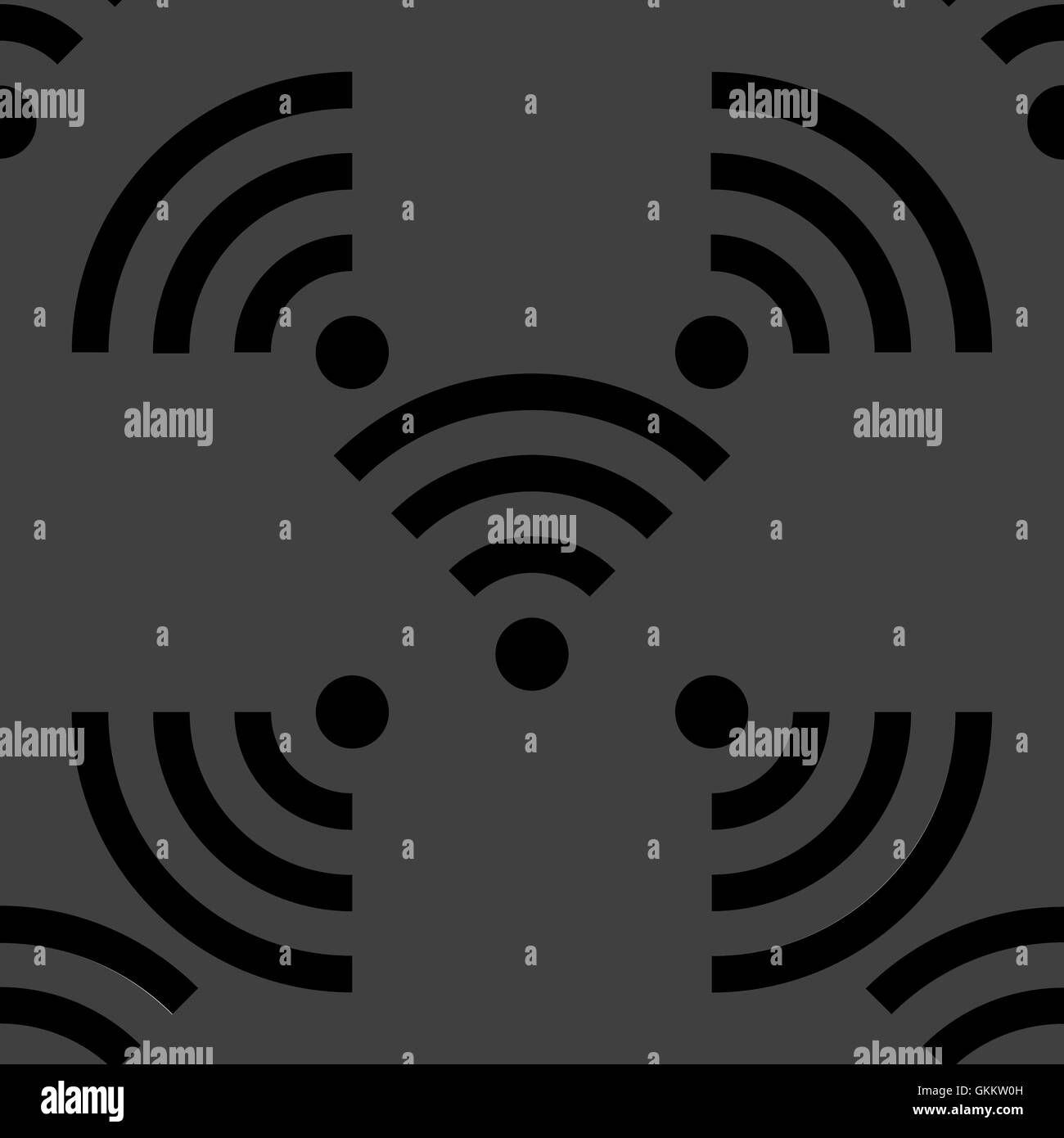 WI-FI web icon. flat design. Seamless gray pattern Stock Vector Image ...