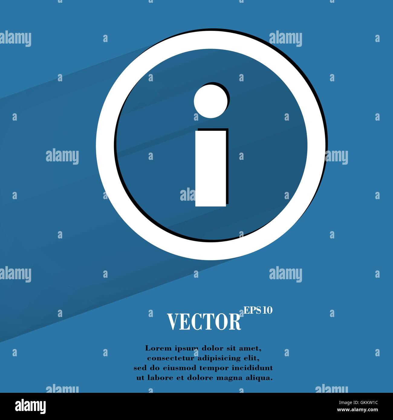 info. Flat modern web button with long shadow and space for your text ...