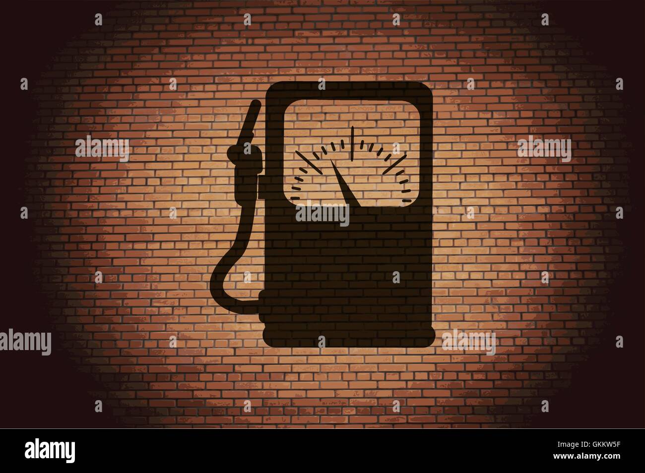 Gas, fuel station. Flat modern web button and space for your text Stock ...