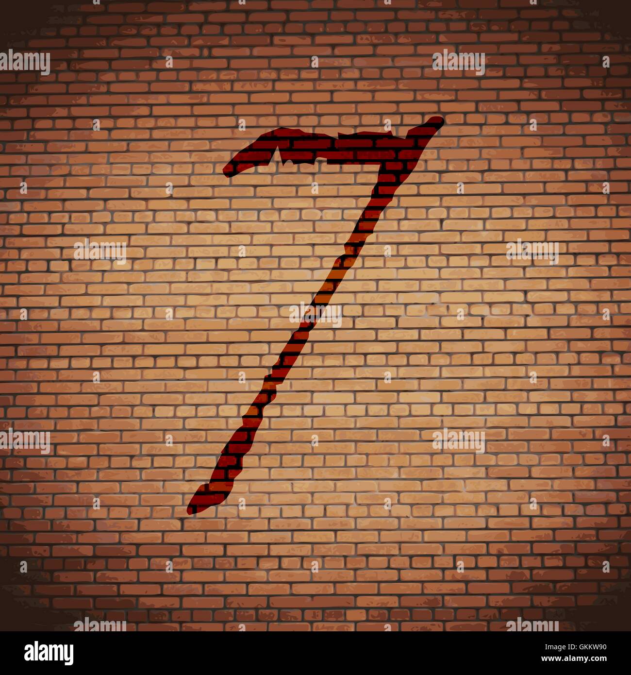 number seven icon symbol Flat modern web design with long shadow and ...