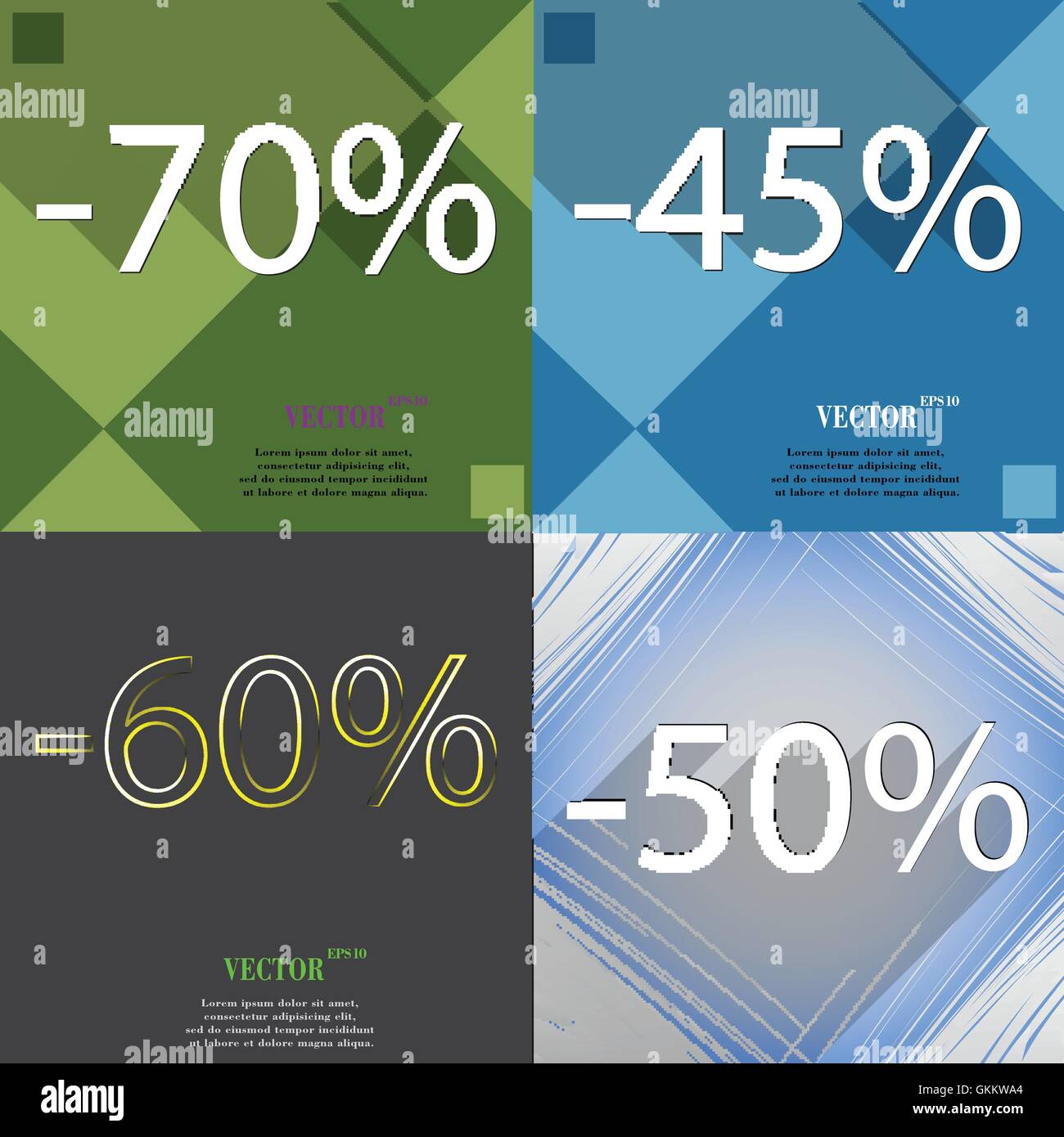 Set of abstract backgrounds and interest discount store. Vector Stock ...