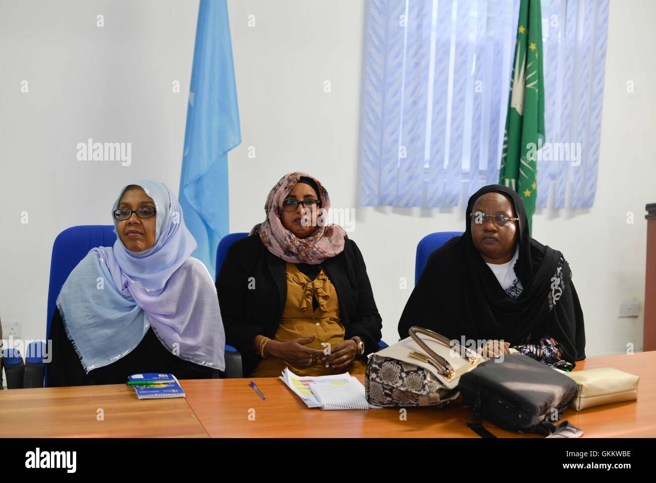 From left to right: Somali's Minister of Women and Human Rights Sahra ...