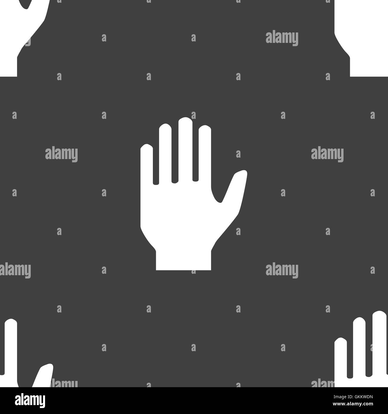 hand web icon.flat design. Seamless pattern Stock Vector Image & Art ...