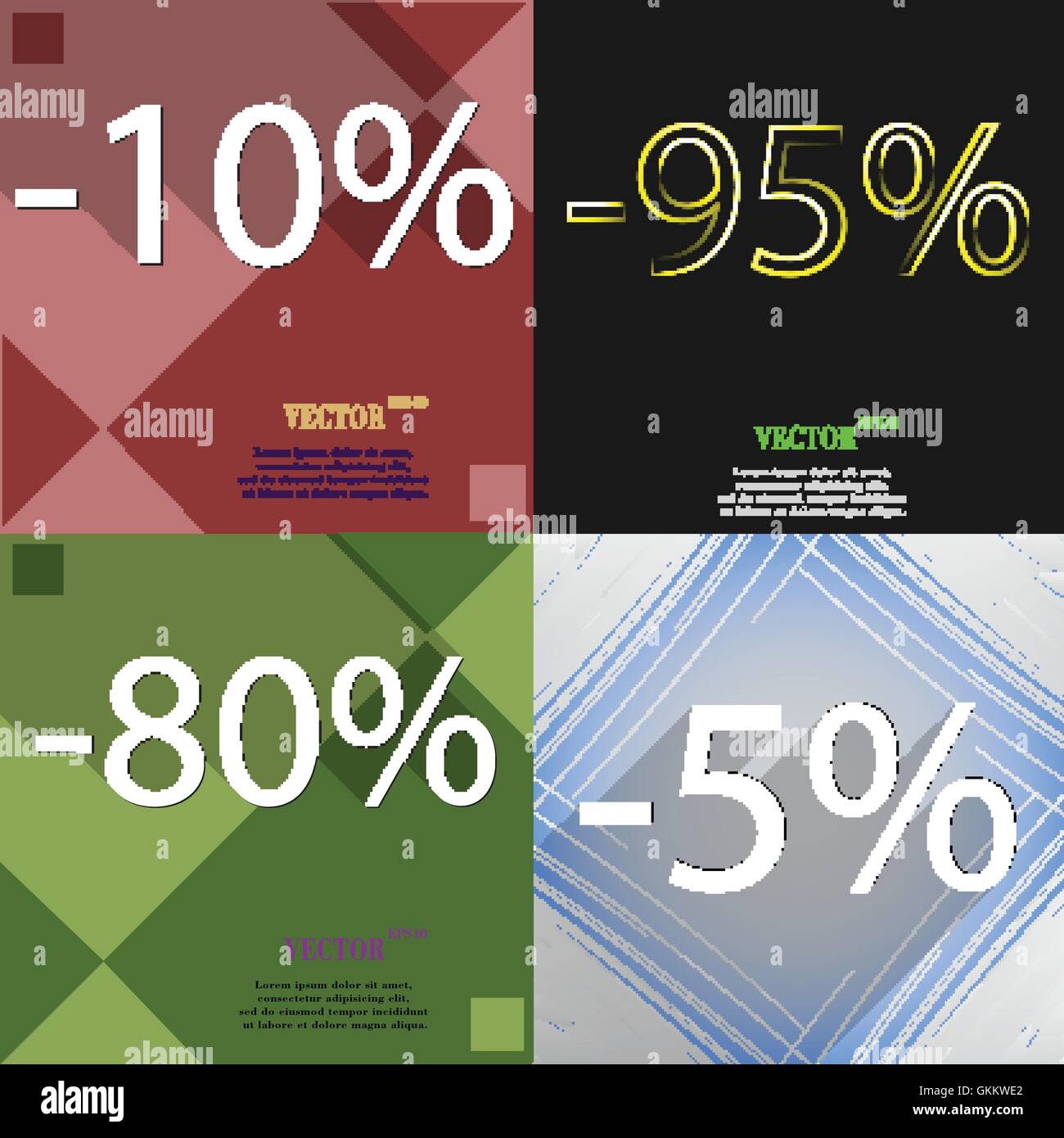 Set of abstract backgrounds and interest discount store. Vector Stock ...