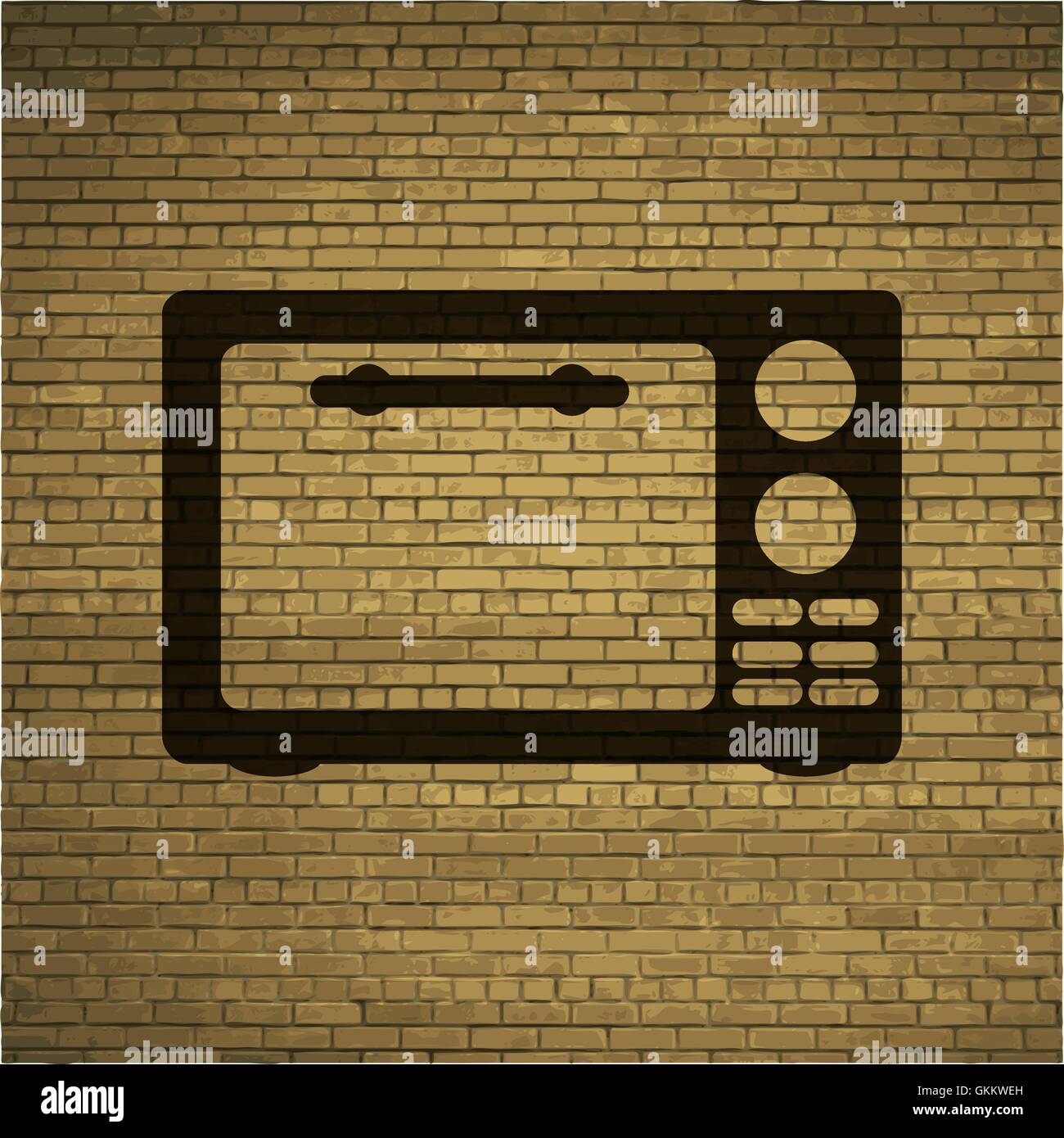 microwave. kitchen equipment. Flat modern web button and space for your ...