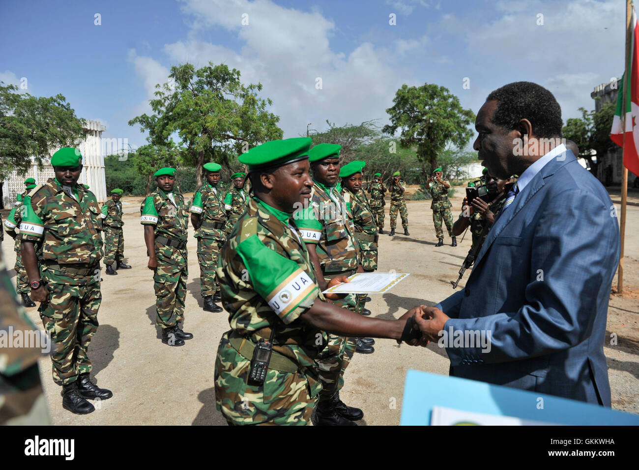 Ambassador Francisco Caetano Jose Madeira, SRCC for Somalia, presents a ...