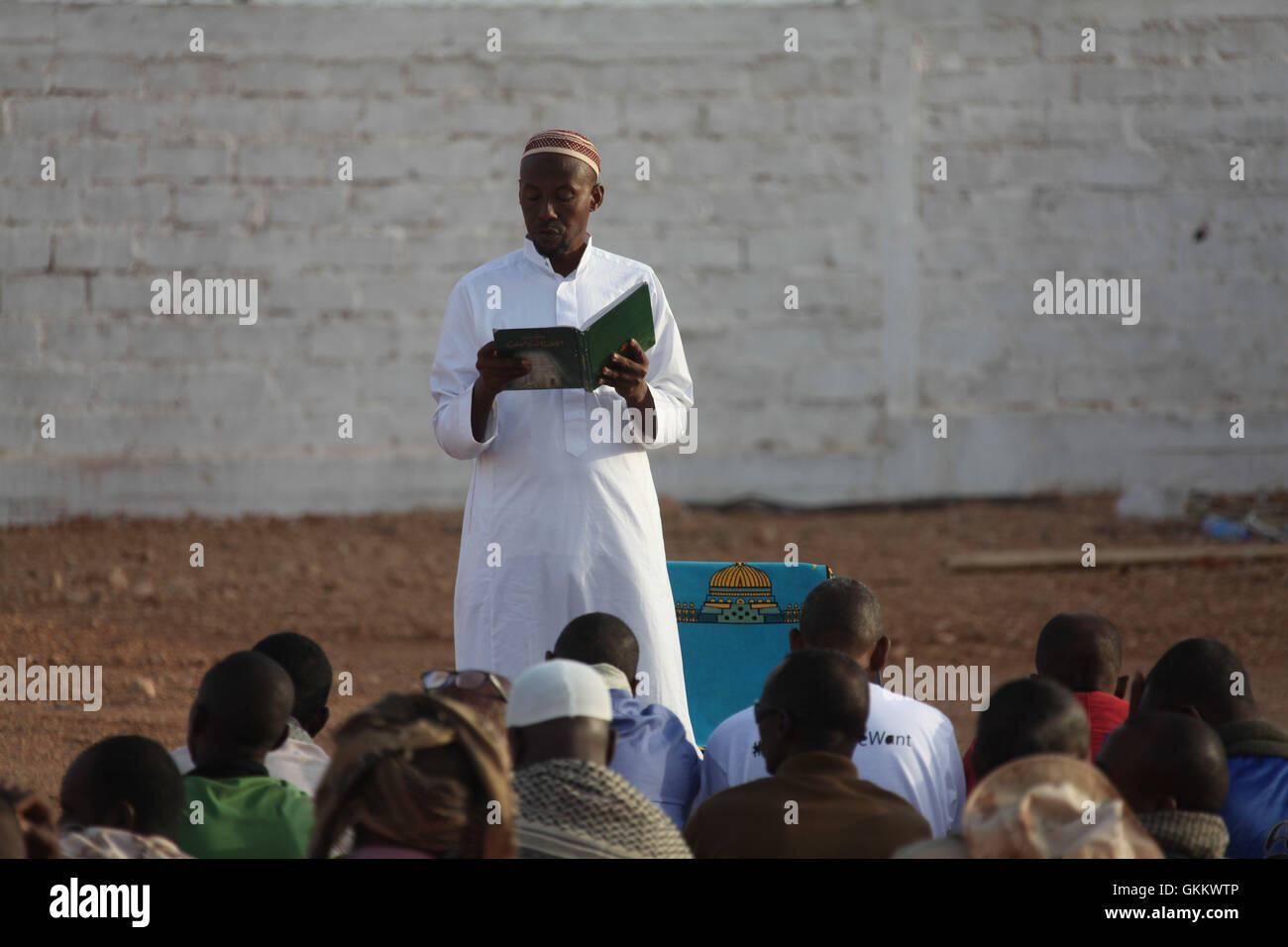 Djiboutian soldiers serving under AMISOM participate in morning prayers ...