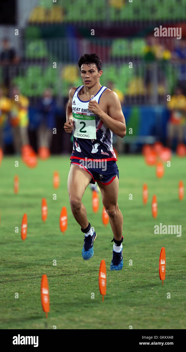 Great Britain's Joseph Choong competes in the modern pentathlon at the ...