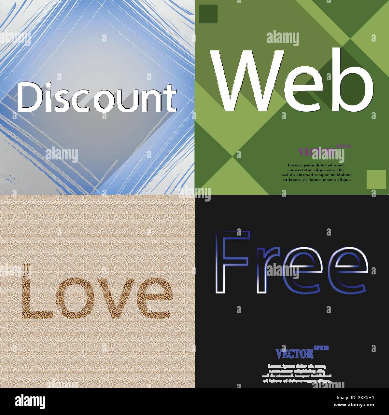 Set of the most popular web design icons on abstract background Stock ...