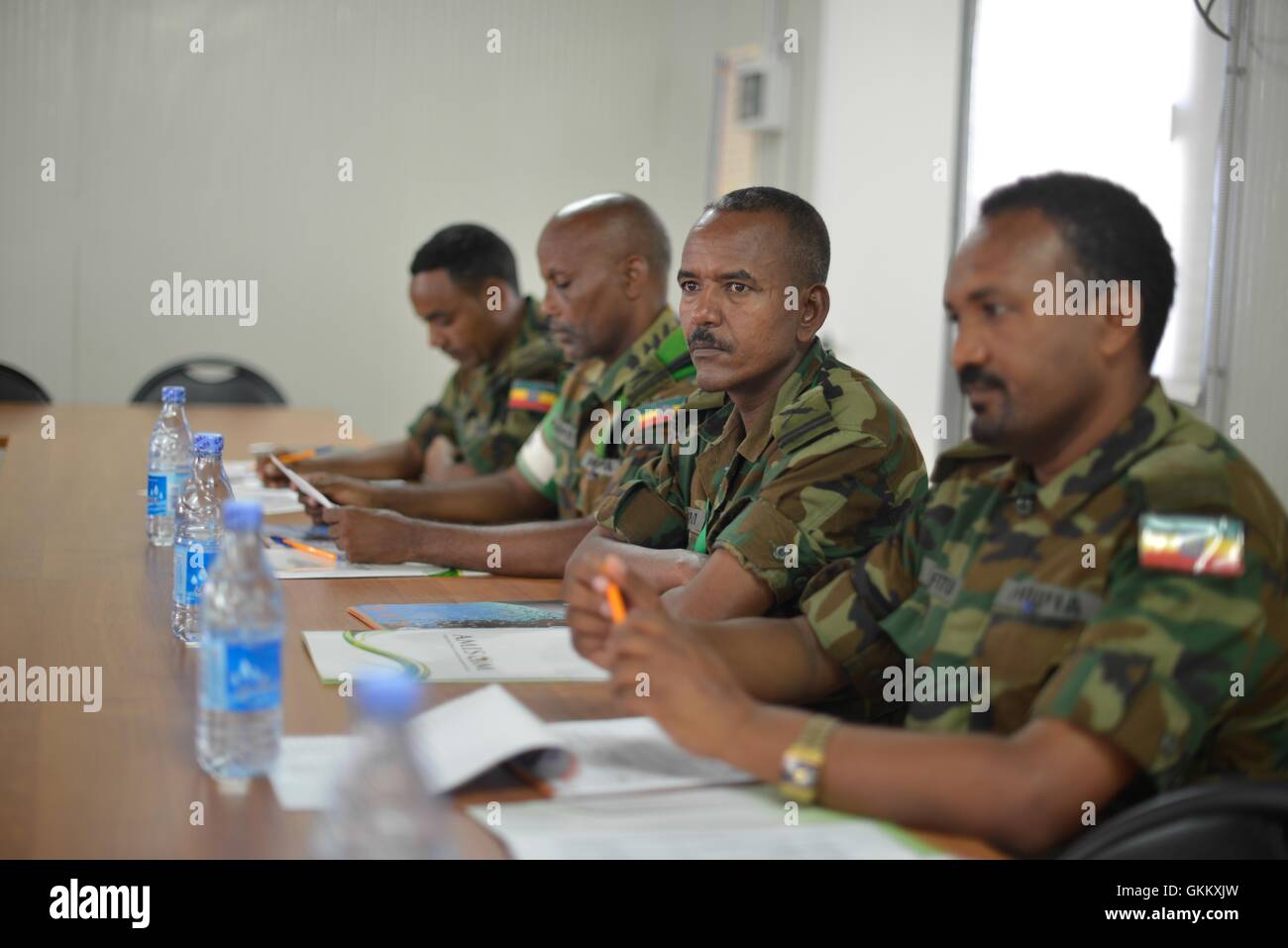 Senior military officers of the African Union Mission in Somalia ...