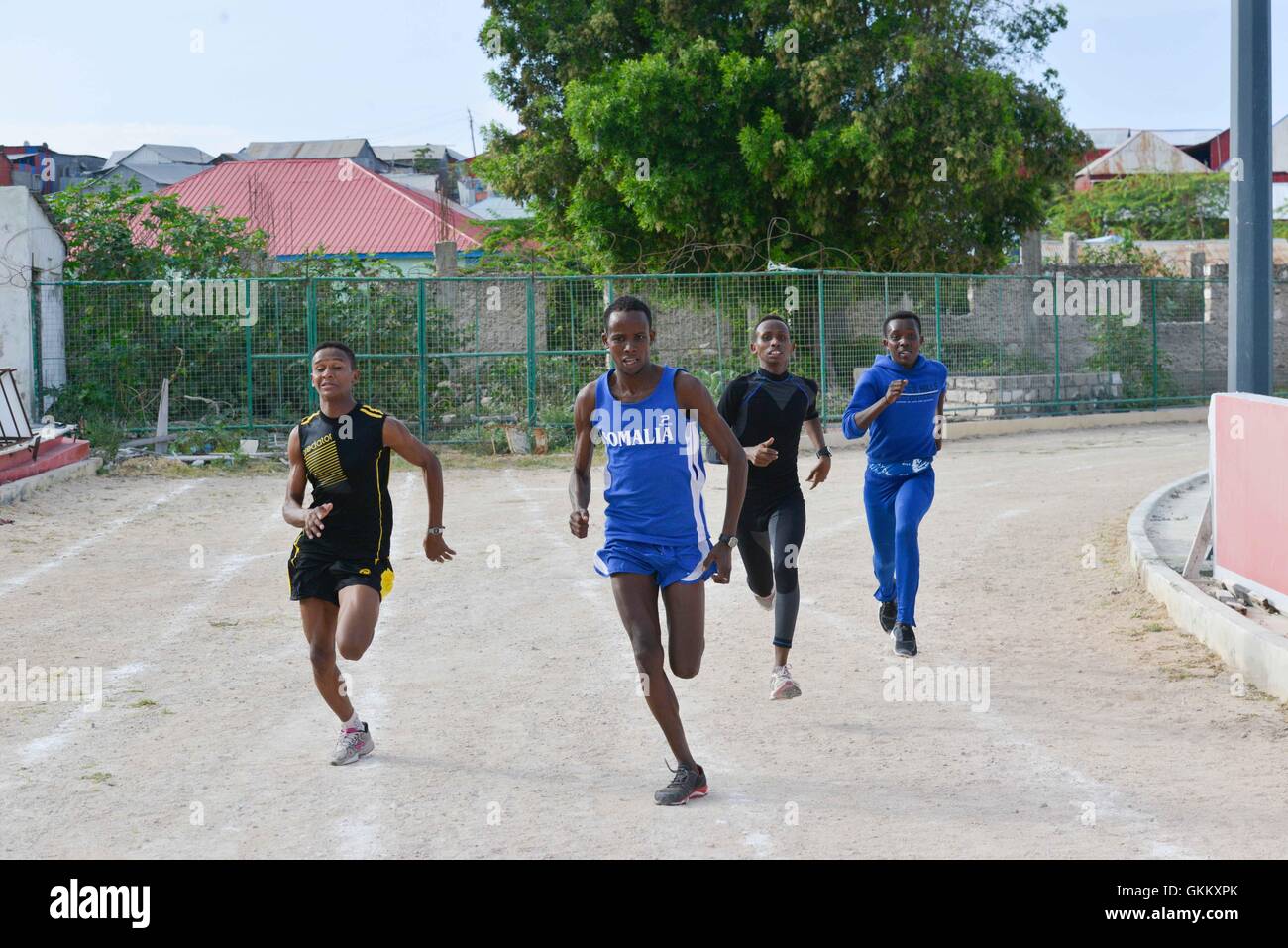 Mohamed Daud Mohamed, Somalia's Olympic representative, trains with ...