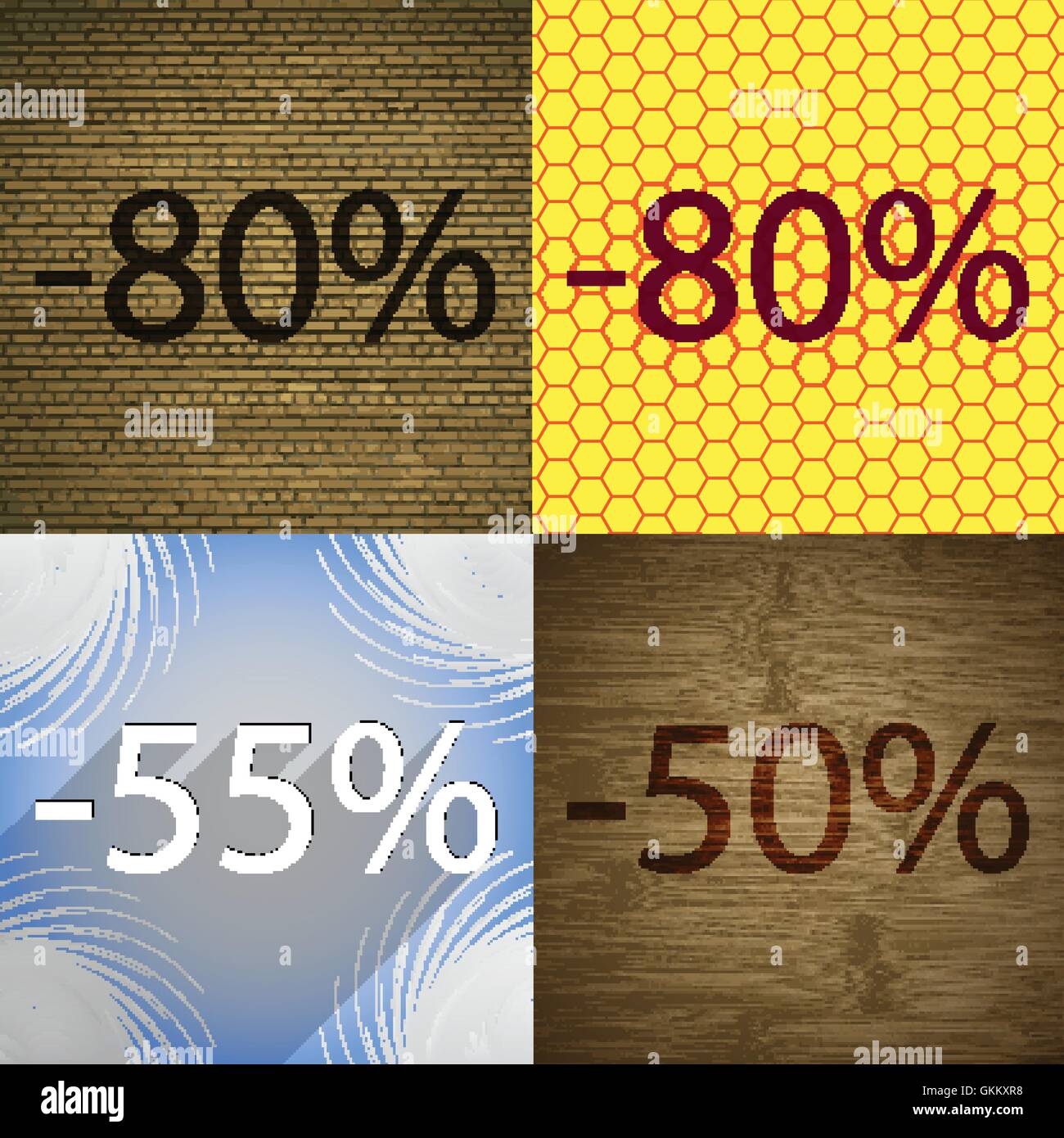 Set of Holiday discounts, store a percentage of sales. On abstract ...