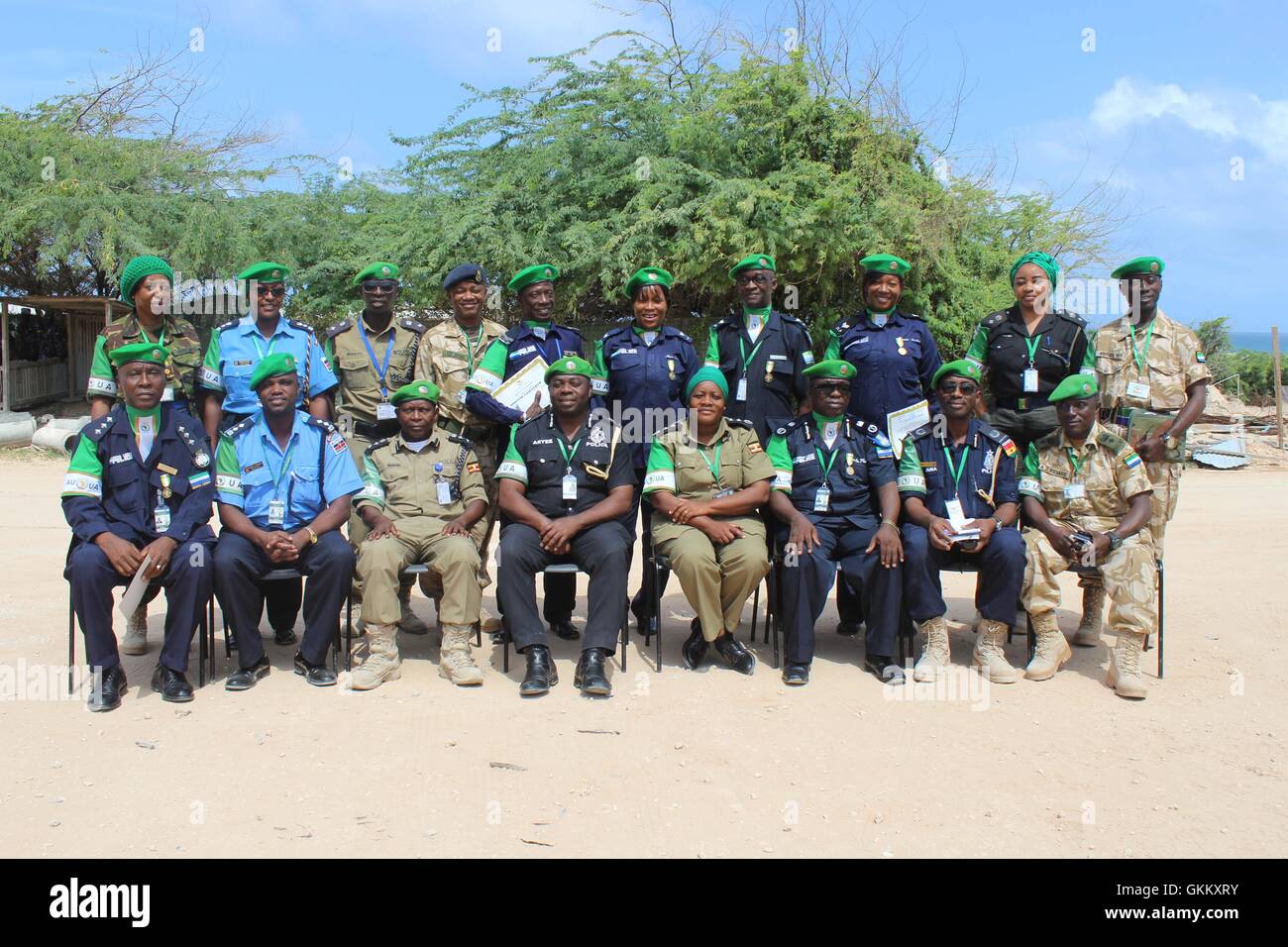 Officers from Police Contributing Countries under AMISOM gather for a ...