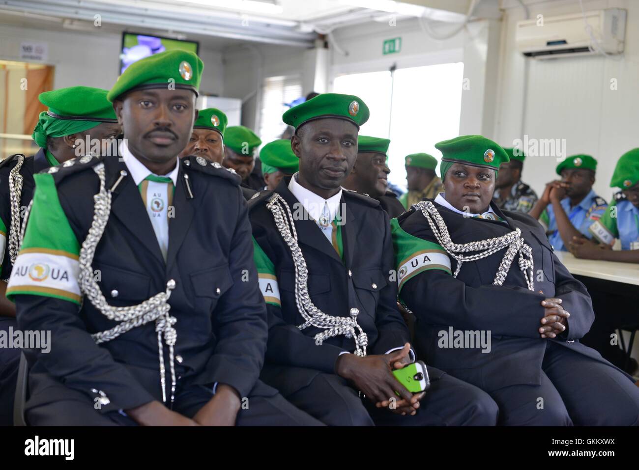 On August 3, 2016, Ugandan police officers who had completed their tour ...