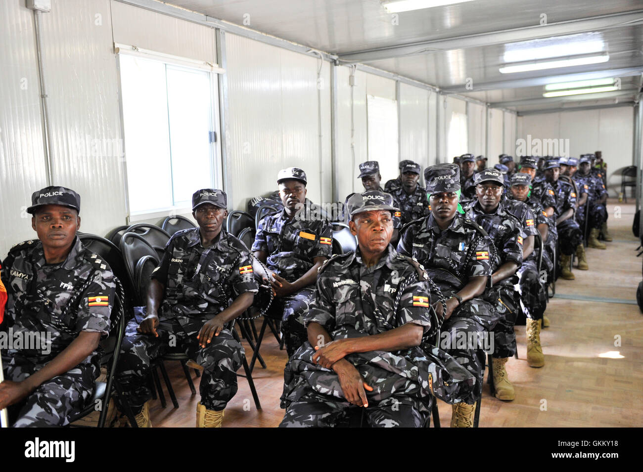 On August 2, 2016, newly deployed Ugandan Formed Police Unit personnel ...