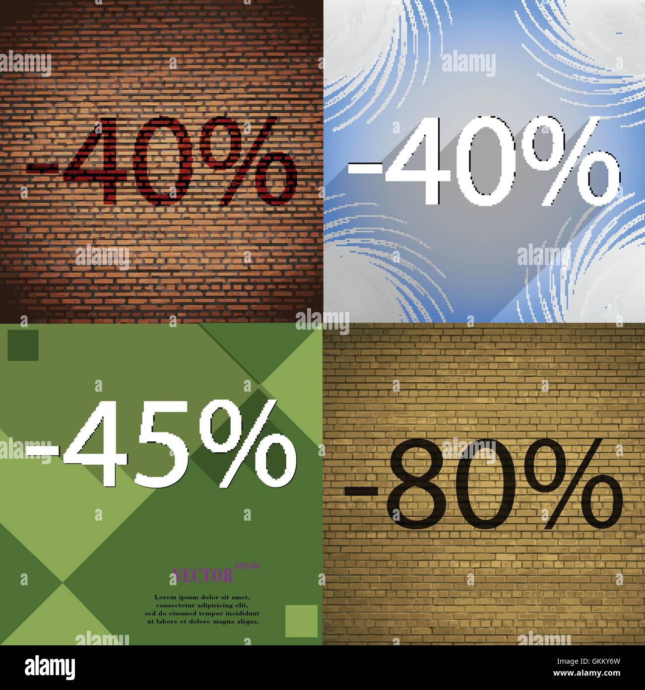 Set of abstract backgrounds and interest discount store. Vector Stock ...