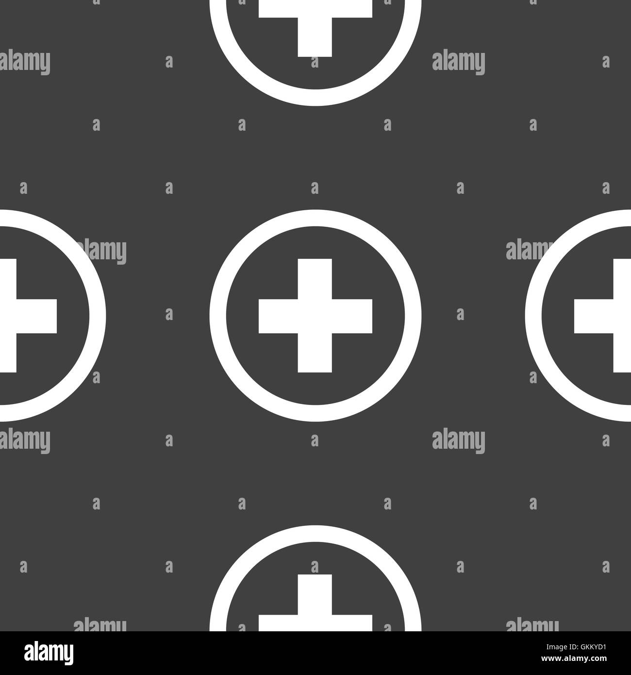 Plus web icon. flat design. Seamless pattern Stock Vector Image & Art ...