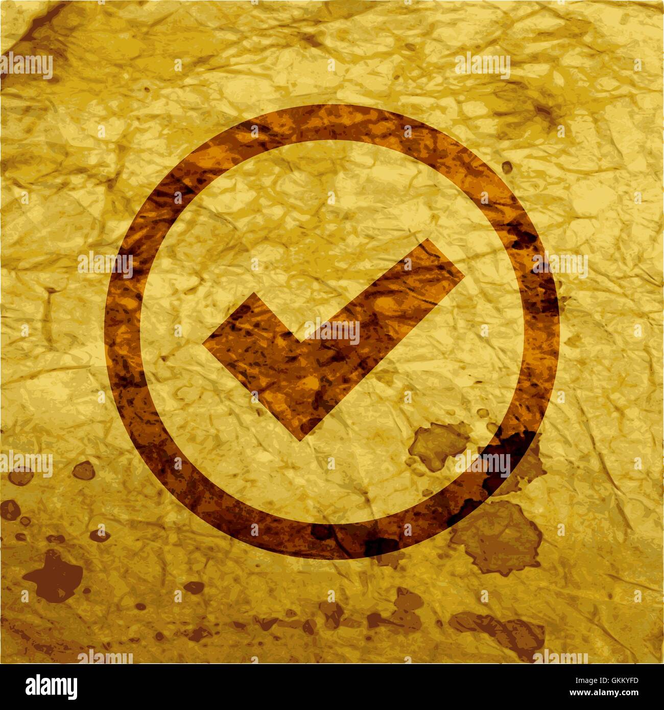 check mark. Flat modern web button and space for your text Stock Vector Image & Art - Alamy