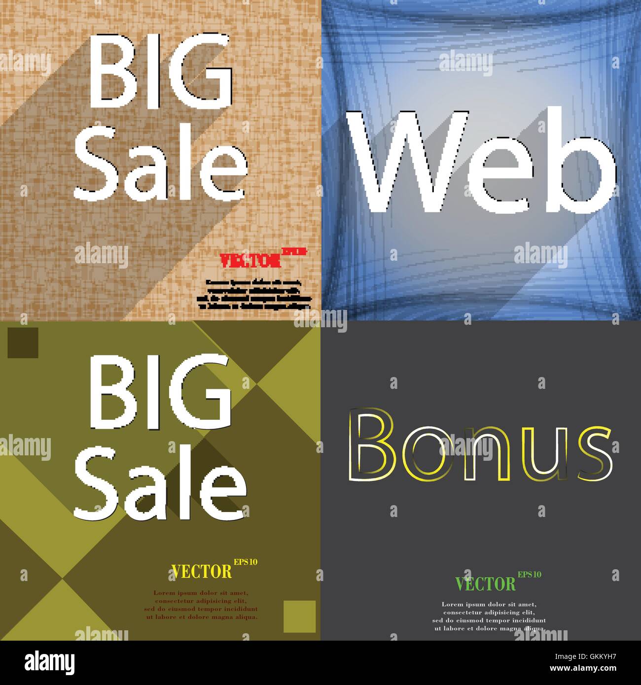 Set of the most popular web design icons on abstract background Stock ...