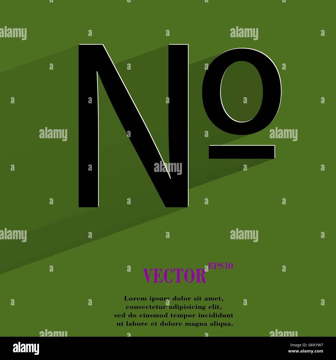 number. Flat modern web button with long shadow and space for your text ...