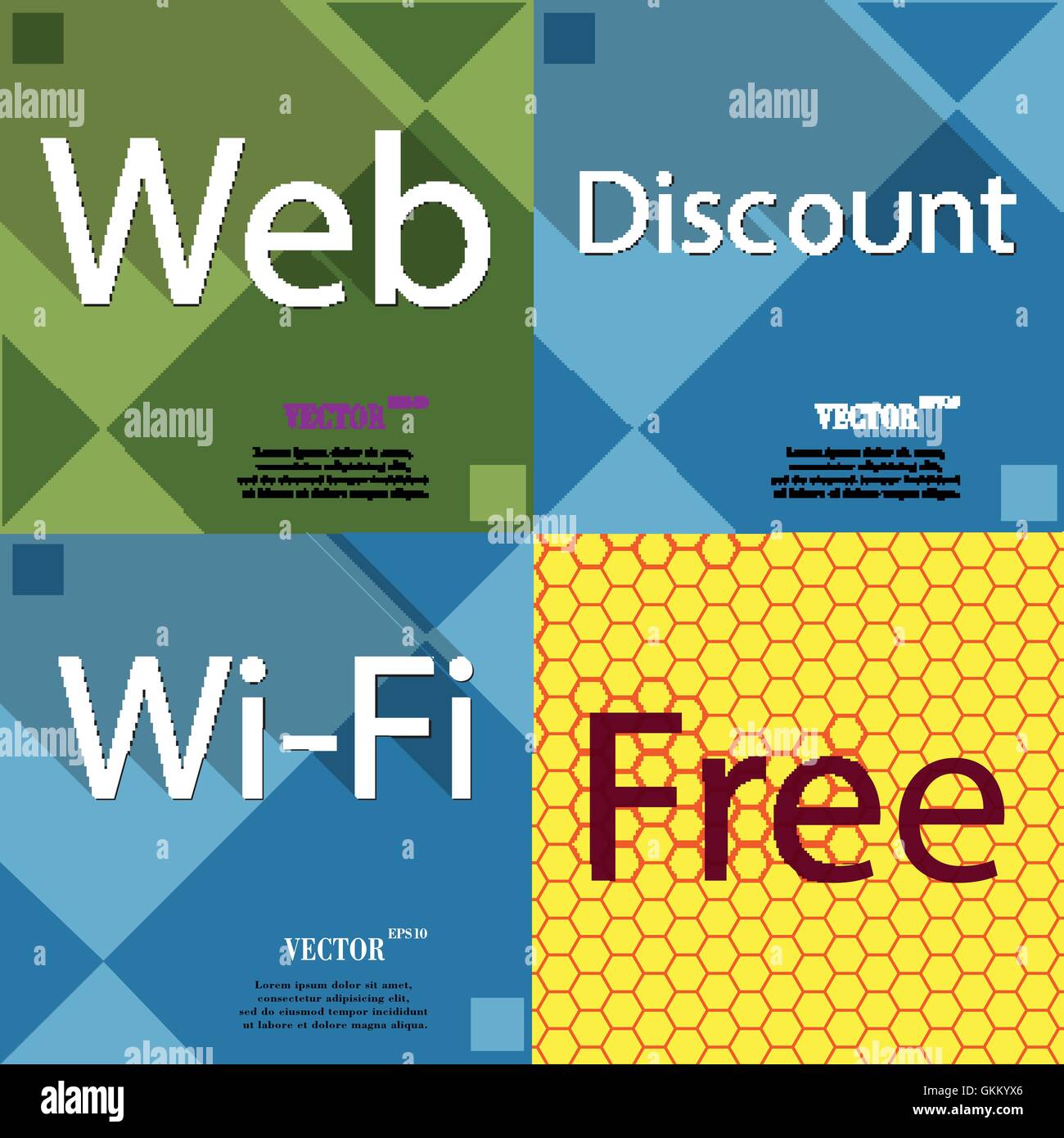 Set of the most popular web design icons on abstract background Stock ...