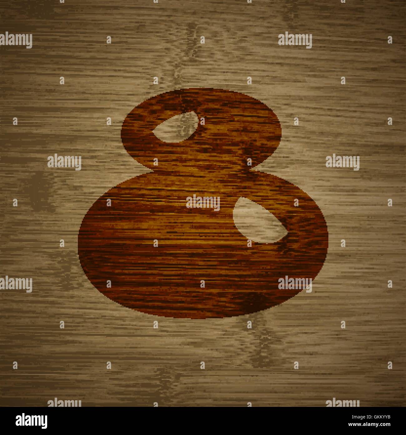 number Eight icon symbol Flat modern web design with long shadow and ...