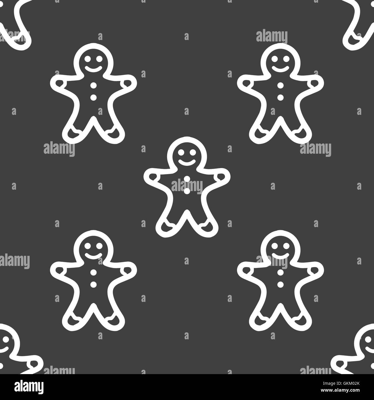 Gingerbread man isolated Black and White Stock Photos & Images - Alamy