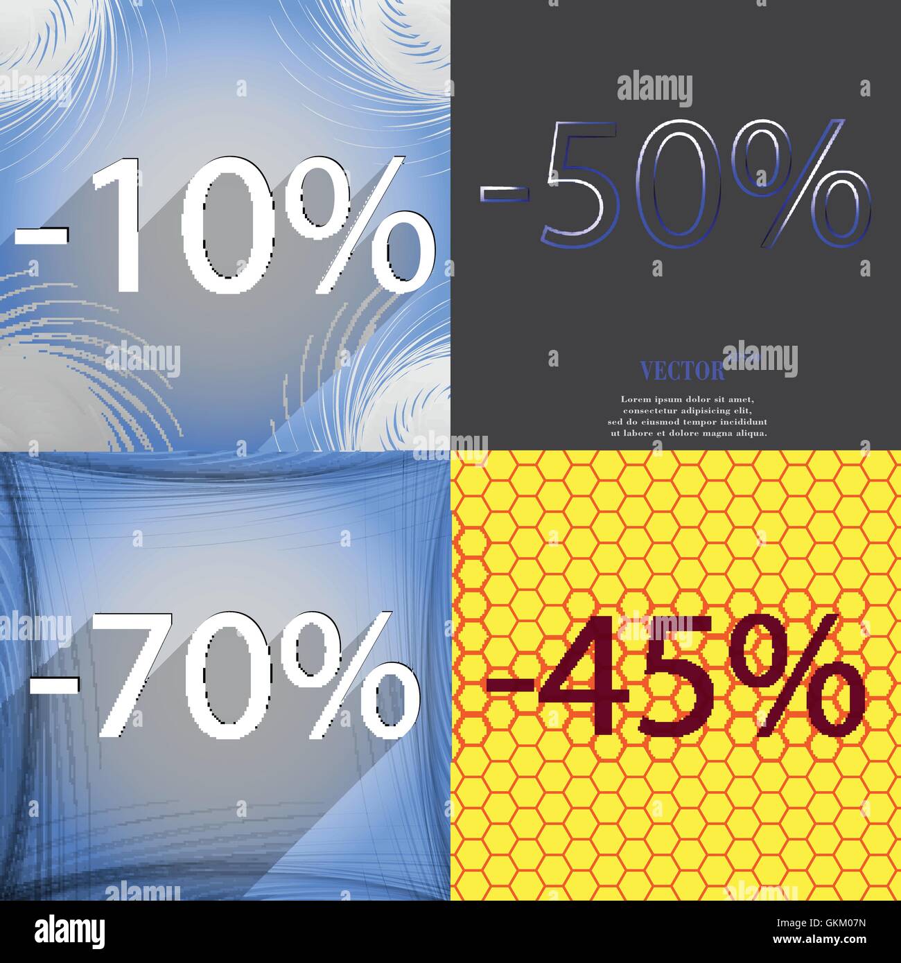 Set of abstract backgrounds and interest discount store. Vector Stock ...
