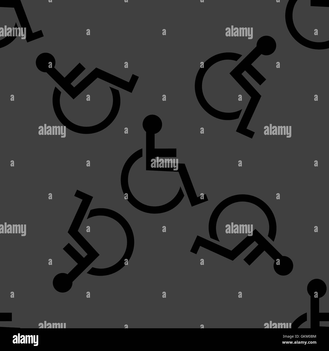 disabled web icon. flat design. Seamless pattern Stock Vector Image ...