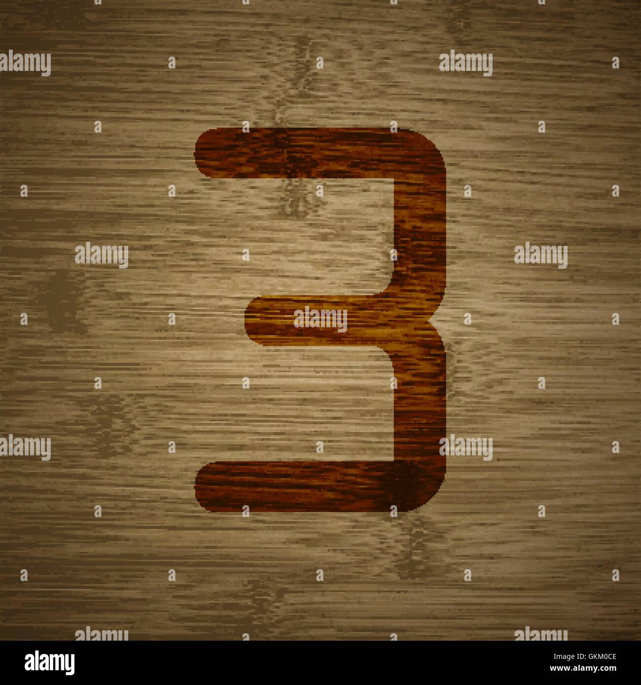 number three icon symbol Flat modern web design with long shadow and ...