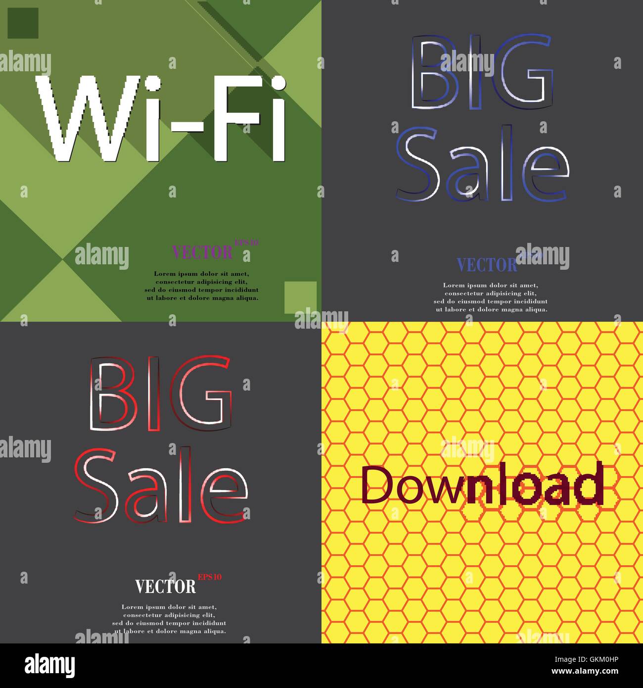 Set of the most popular web design icons on abstract background Stock ...