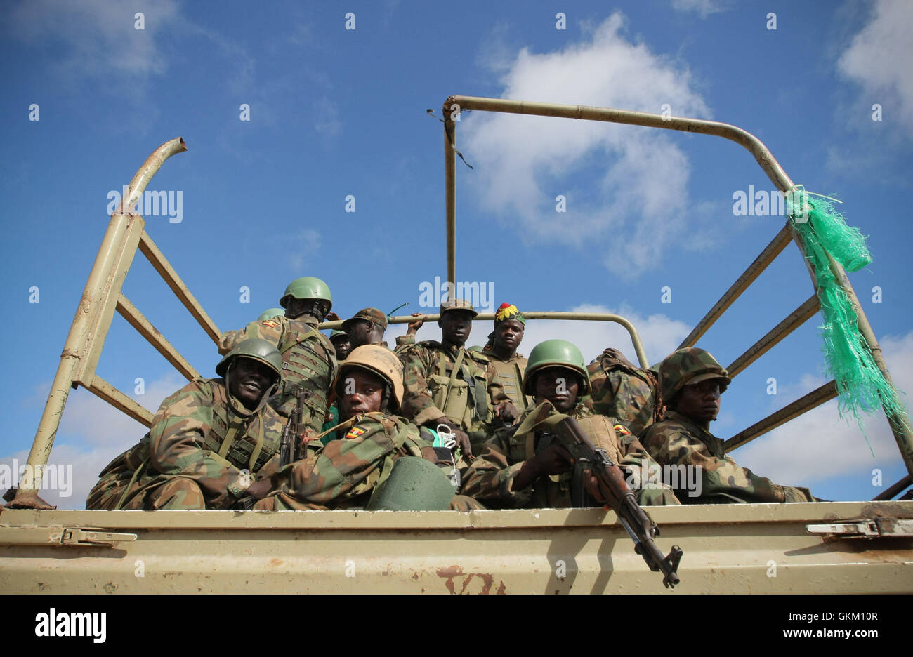 Ugandan soldiers with the African Union Mission in Somalia (AMISOM ...