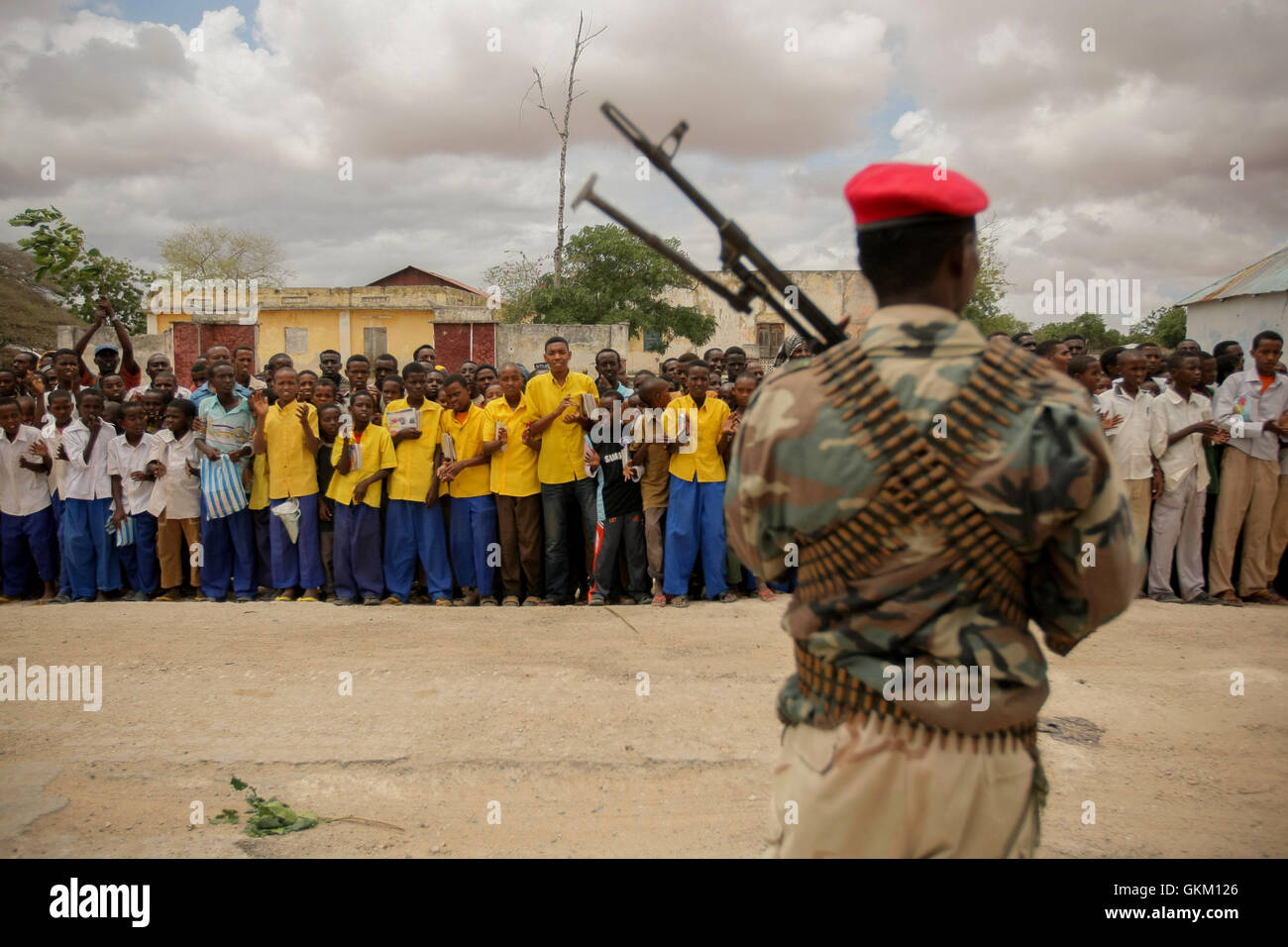 On August 1, a member of the Somali presidential guard stood watch over ...