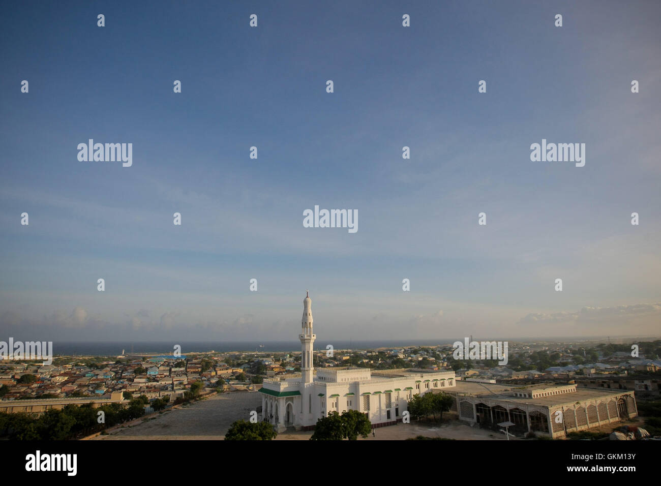 A general view of a mosque across from the parliament building in ...