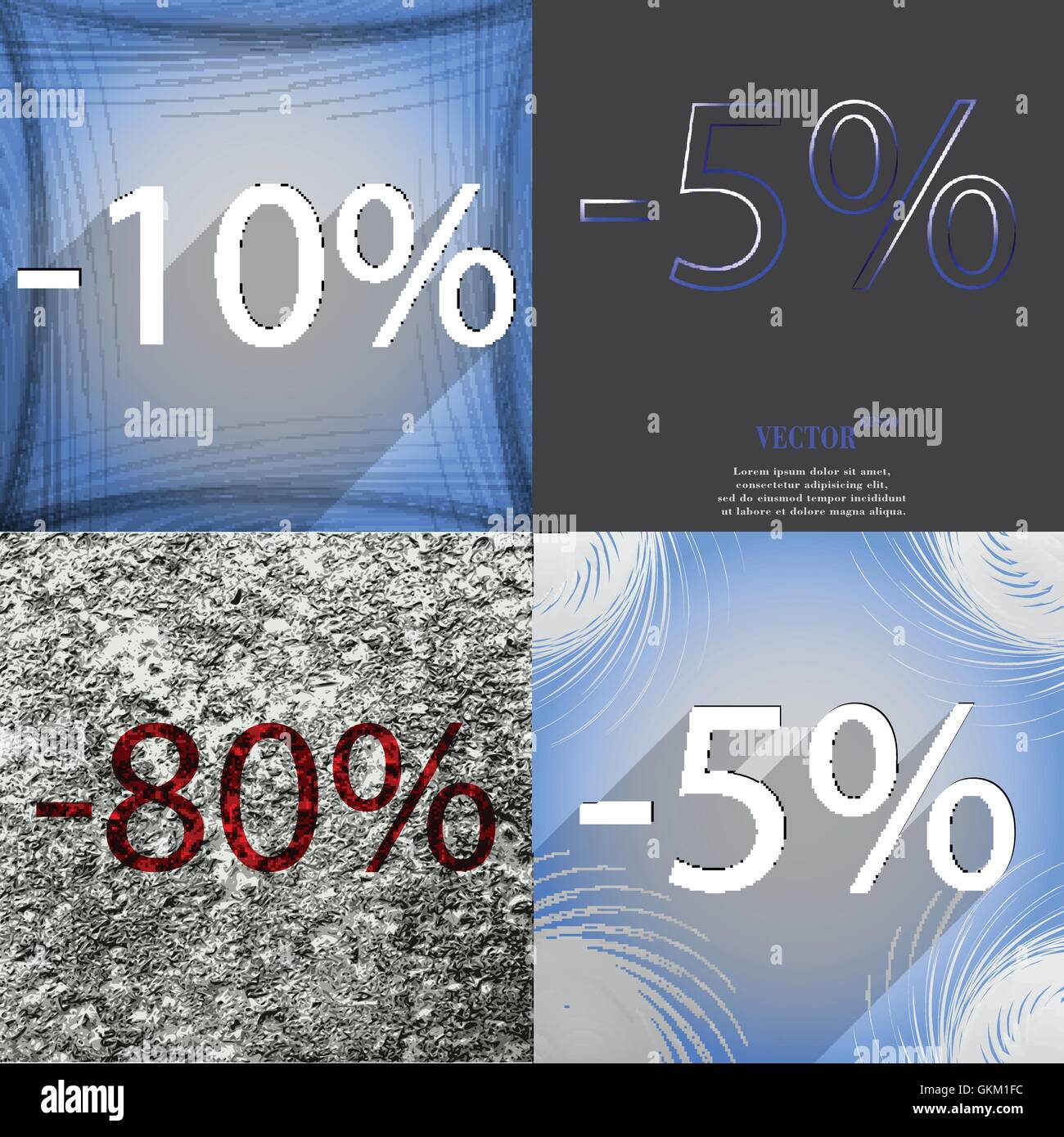 Set of abstract backgrounds and interest discount store. Vector Stock ...