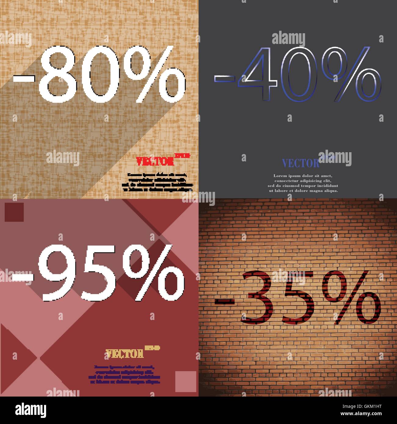 Set of abstract backgrounds and interest discount store. Vector Stock ...