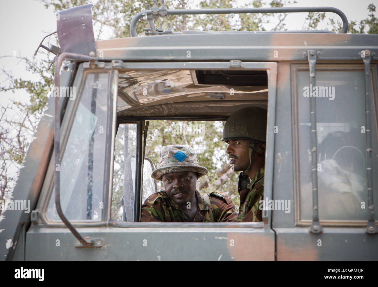 On September 30, 2013, Kenyan AMISOM soldiers were photographed through ...