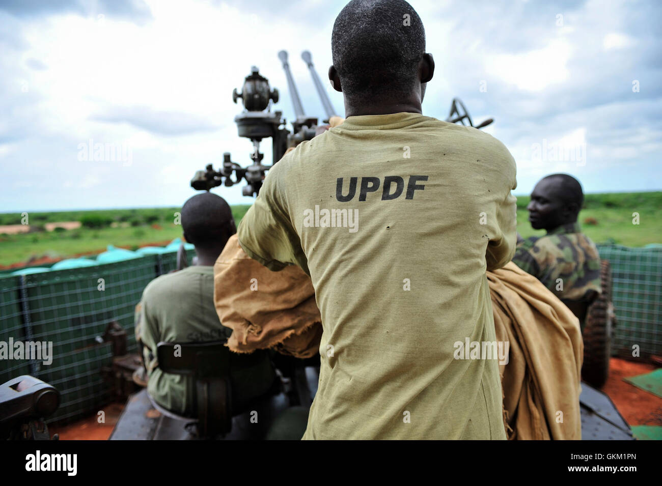 AMISOM soldiers from the Ugandan contingent are stationed at ...