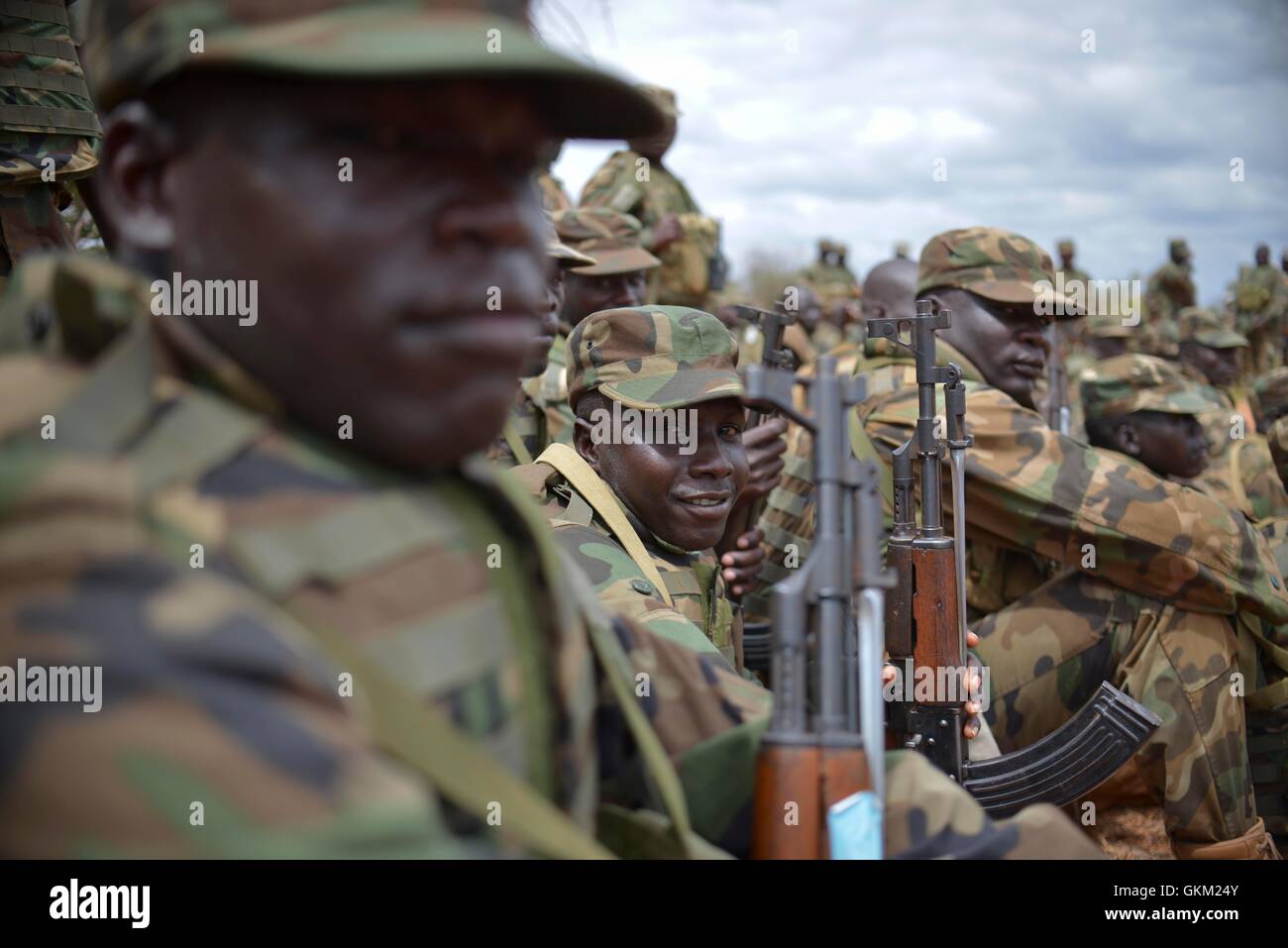 Soldiers stationed at frontline military bases in Lower Shabelle ...