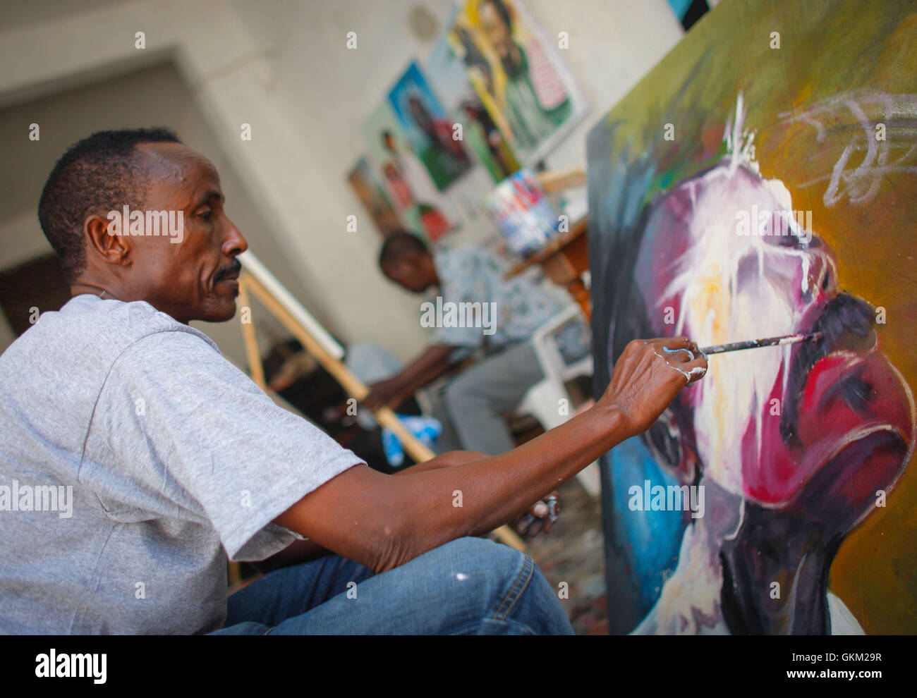 On January 15, a Somali artist worked in the Centre for Research and ...