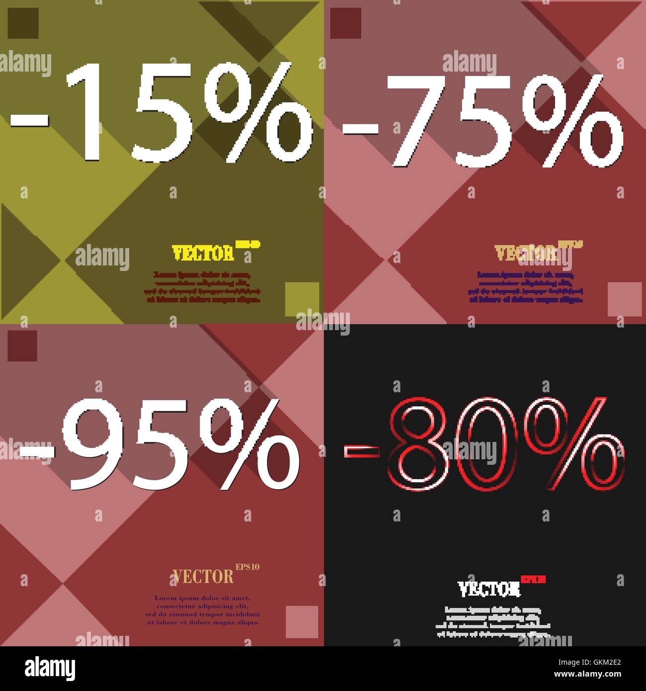 Set of abstract backgrounds and interest discount store. Vector Stock ...