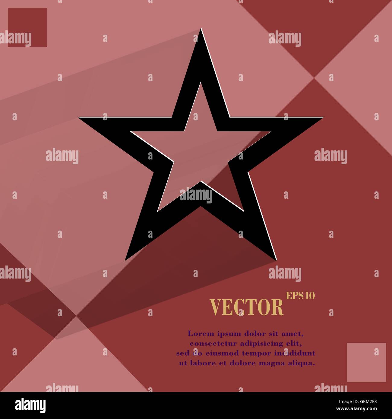 star web icon, on a flat geometric abstract background Stock Vector ...