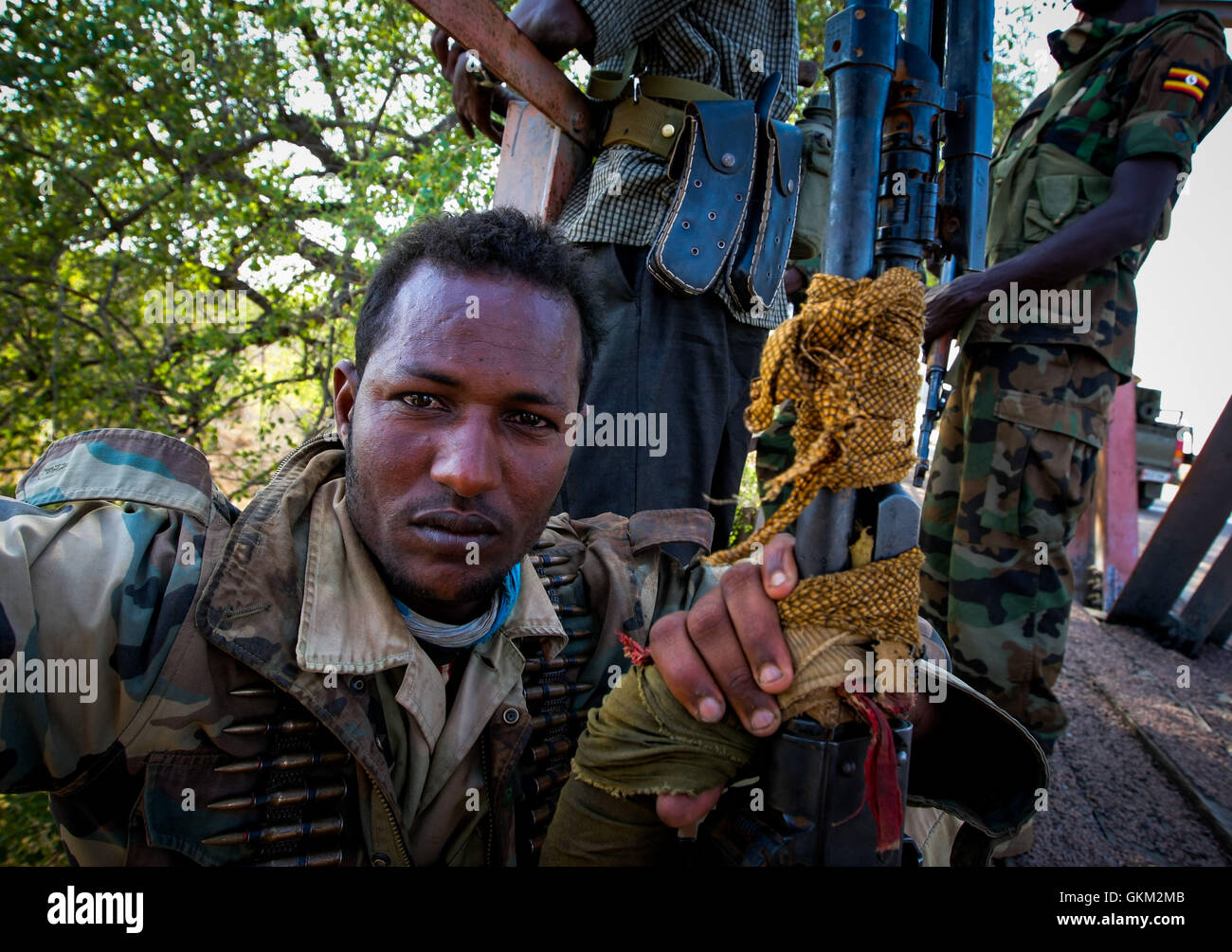 On February 28, 2012, a Somali National Army (SNA) soldier rested on a ...