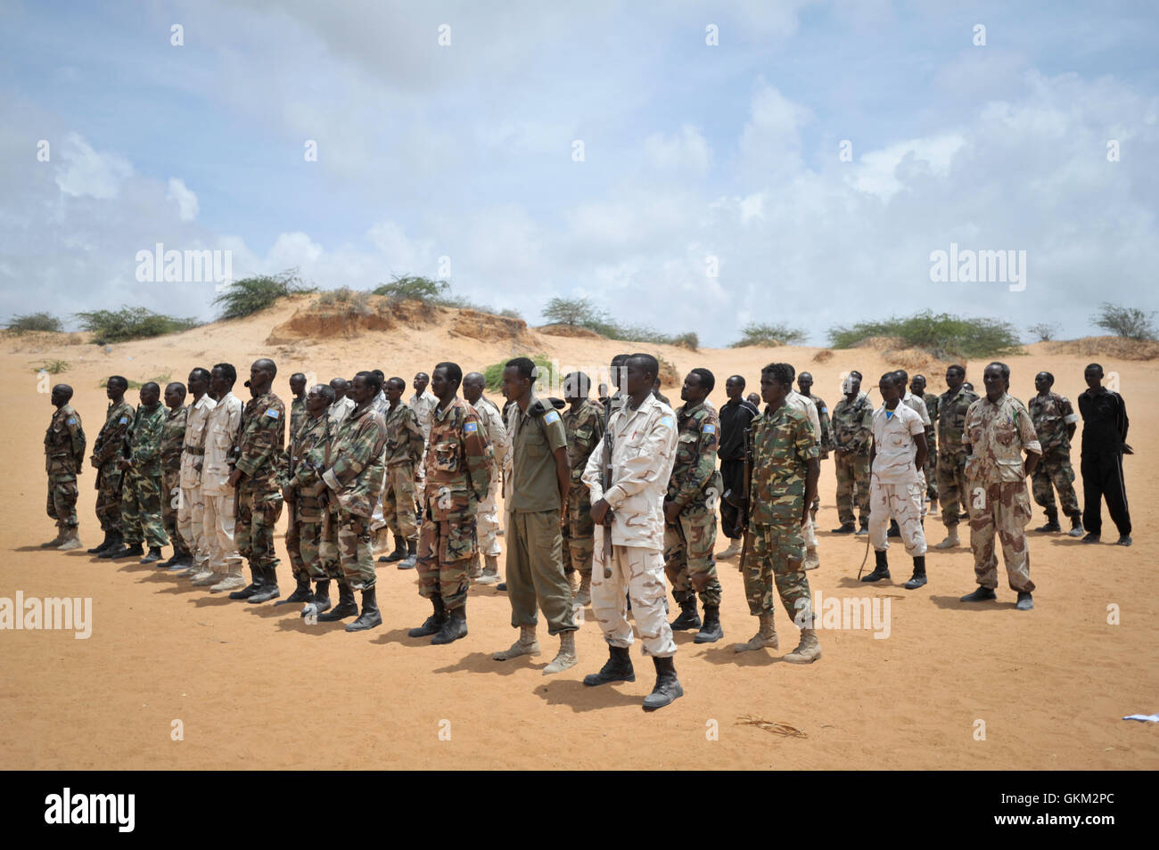 Somali National Army soldiers participate in military training at ...