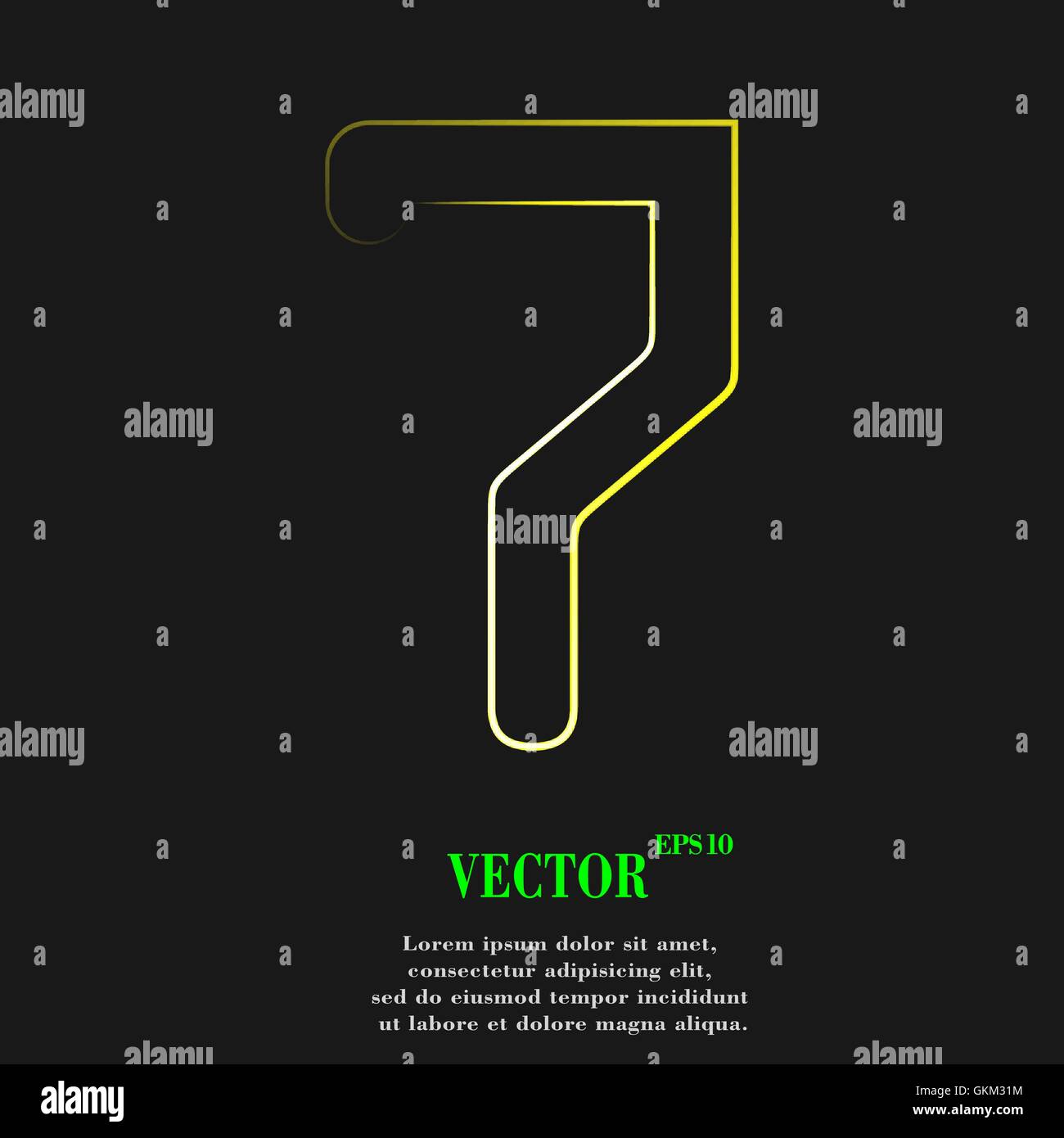 number seven icon symbol Flat modern web design with long shadow and ...